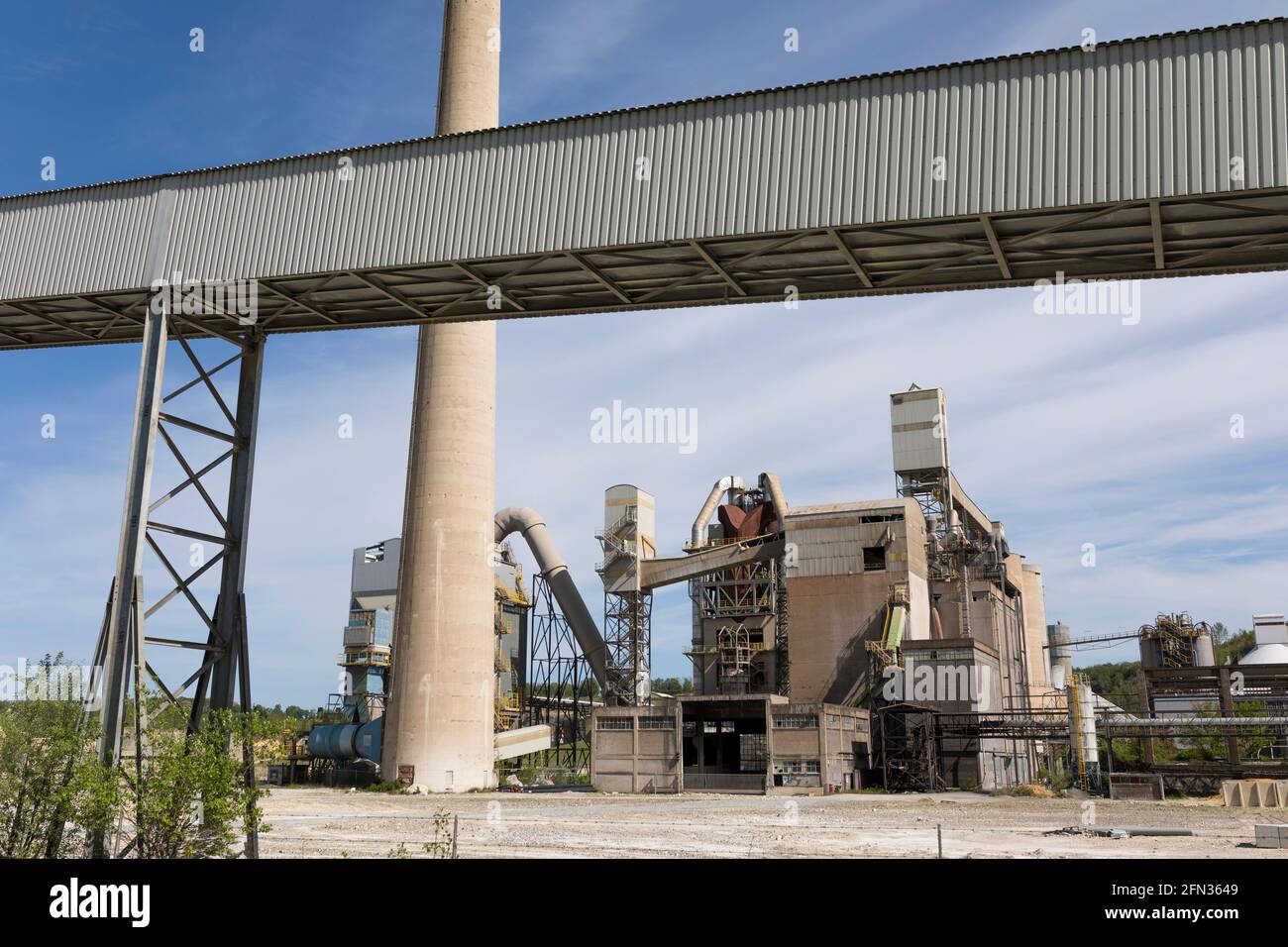 Closed Enci cement factory in Maastricht, Netherlands, belonging to the ...