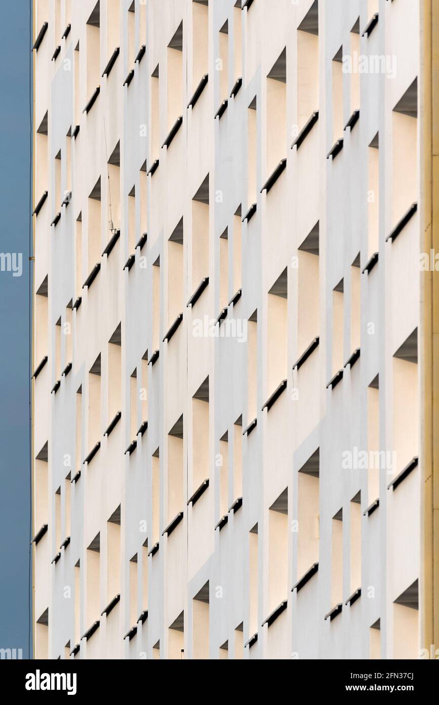Windows in the block of flats. Urban view. Conceptual image, parallel ...