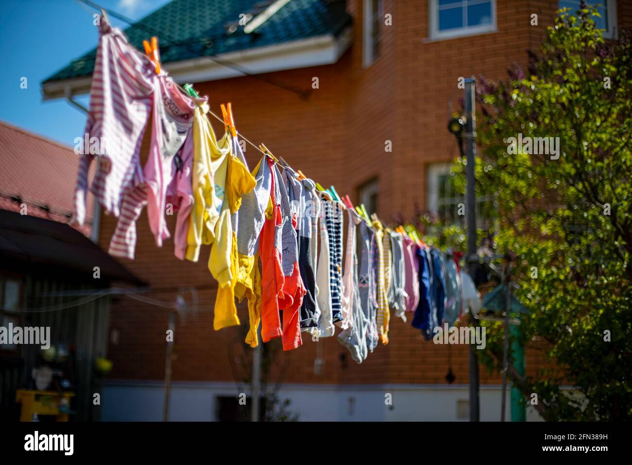 Clean clothes dried in hi-res stock photography and images - Alamy