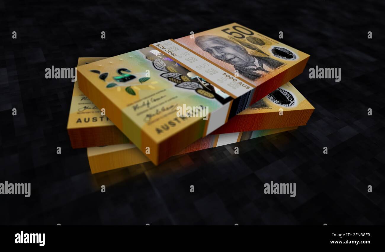 Australian money stacks hi-res stock photography and images - Alamy