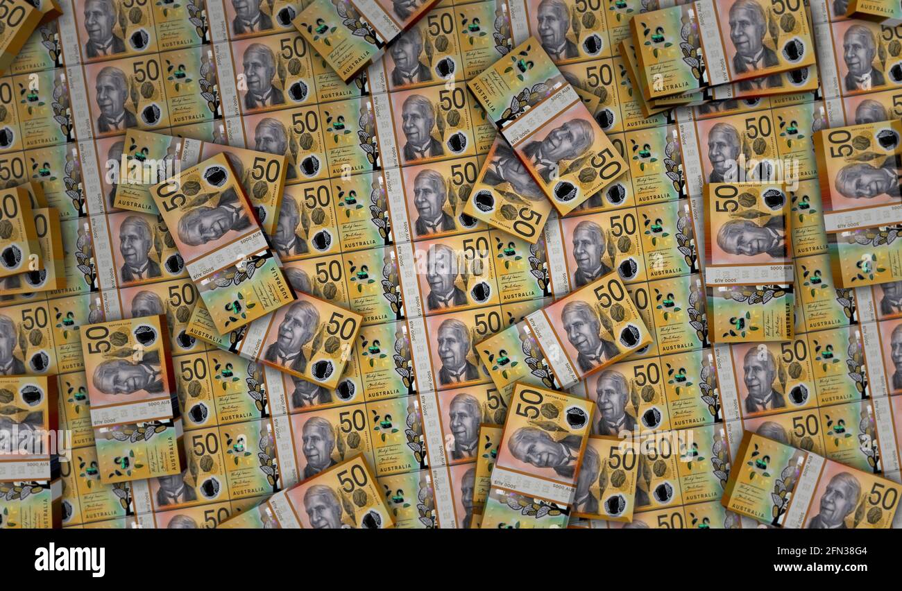 Australian money stacks hi-res stock photography and images - Alamy