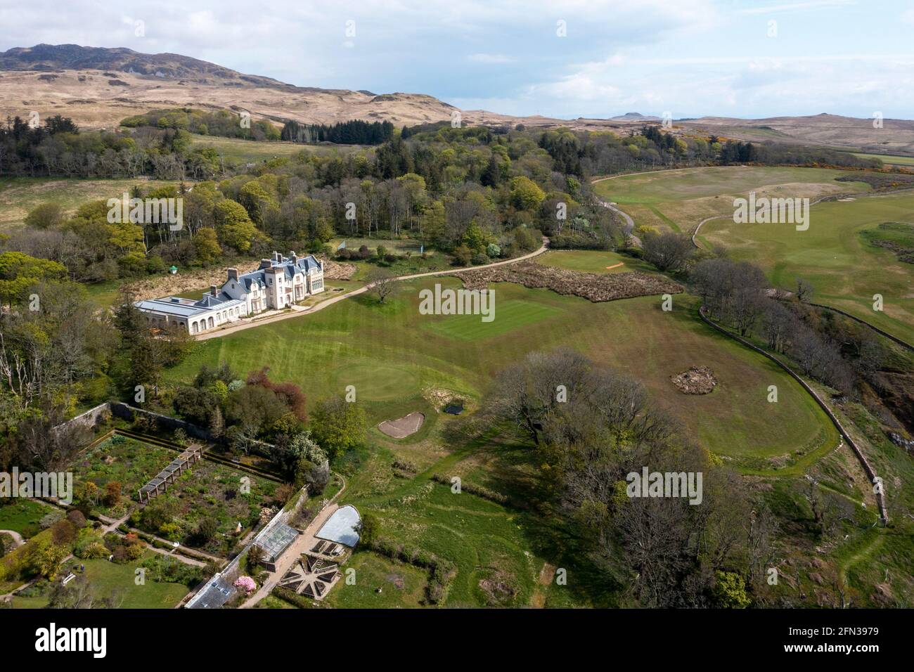 Ardfin golf course on the Ardfin Estate, Isle of Jura, Inner Hebrides ...