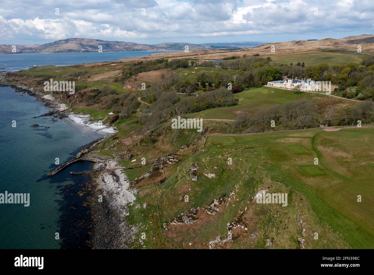 Ardfin golf course on the Ardfin Estate, Isle of Jura, Inner Hebrides ...