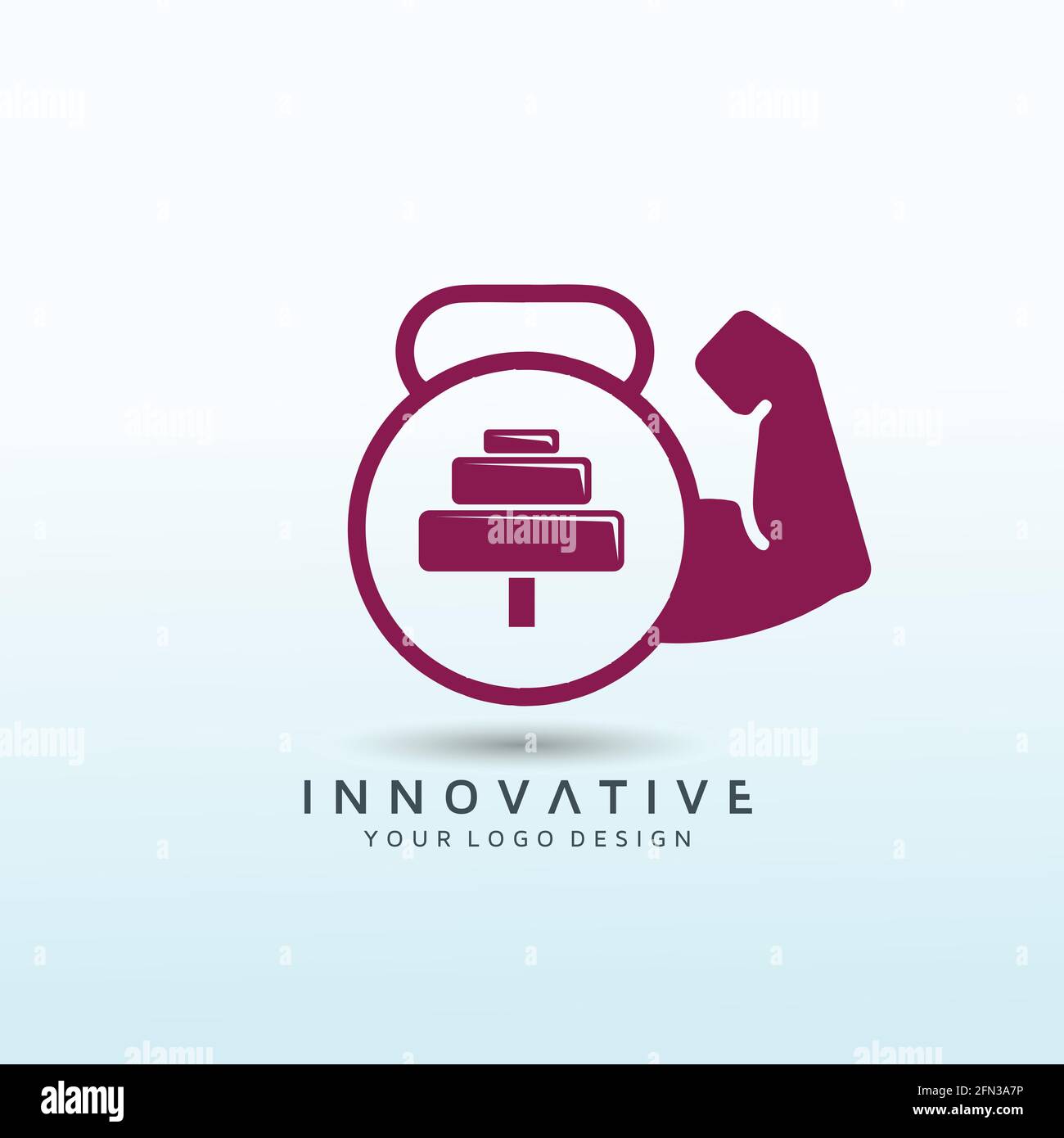 Crossfit Vector Logo Fitness Center Logo Vector Illustration Of A Man