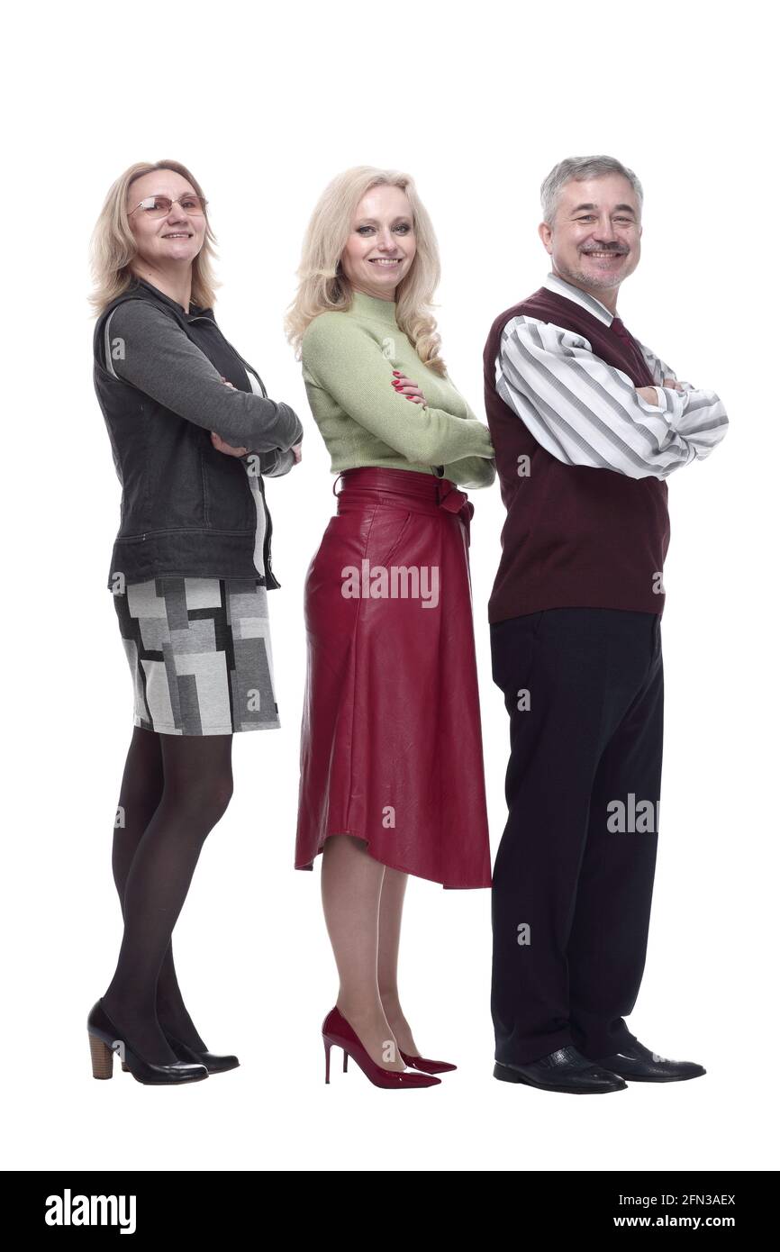 side view. group of casual people standing in a row Stock Photo - Alamy