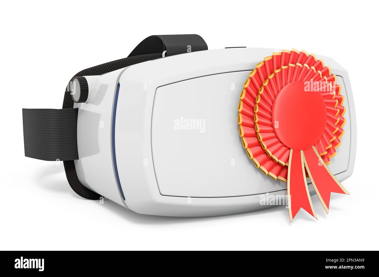 VR virtual reality glasses with best choice badge, 3D rendering ...