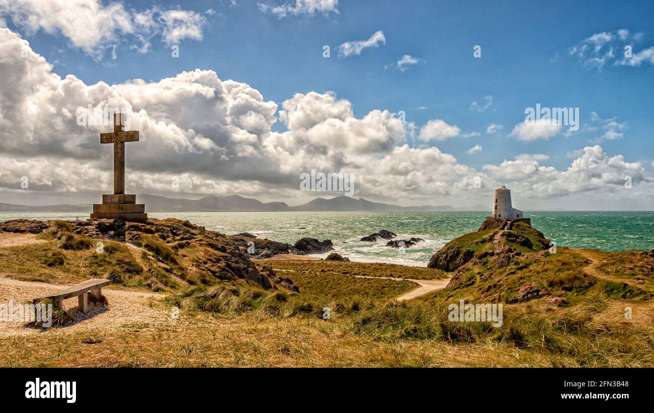 Ynys Llanddwyn is a small tidal island off the west coast of Anglesey ...
