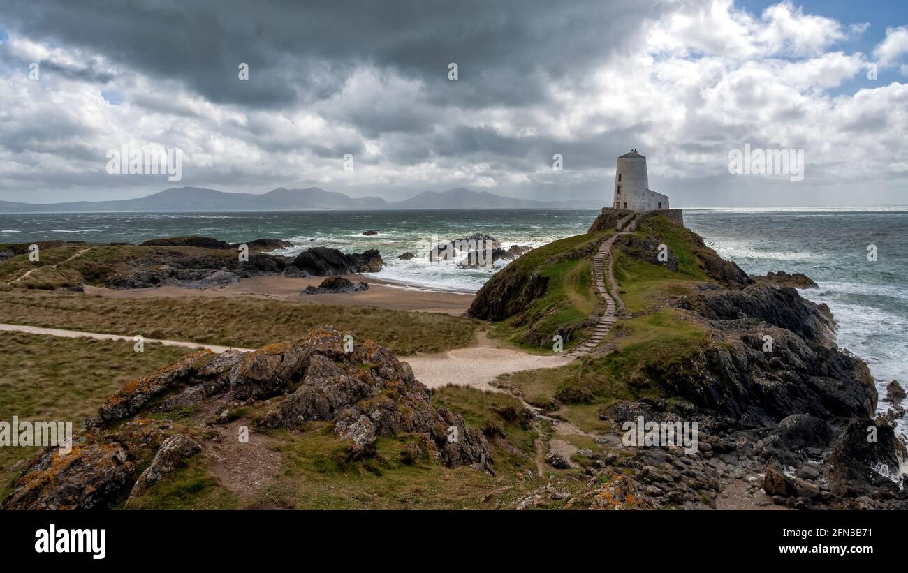 Ynys Llanddwyn is a small tidal island off the west coast of Anglesey ...