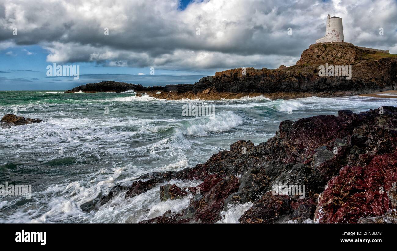 Ynys Llanddwyn is a small tidal island off the west coast of Anglesey ...