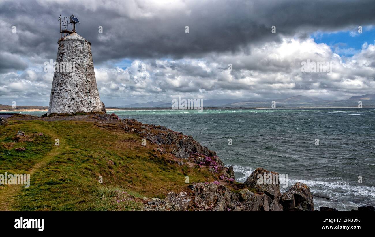 Ynys llanddwyn is a small tidal island off the west hi-res stock ...