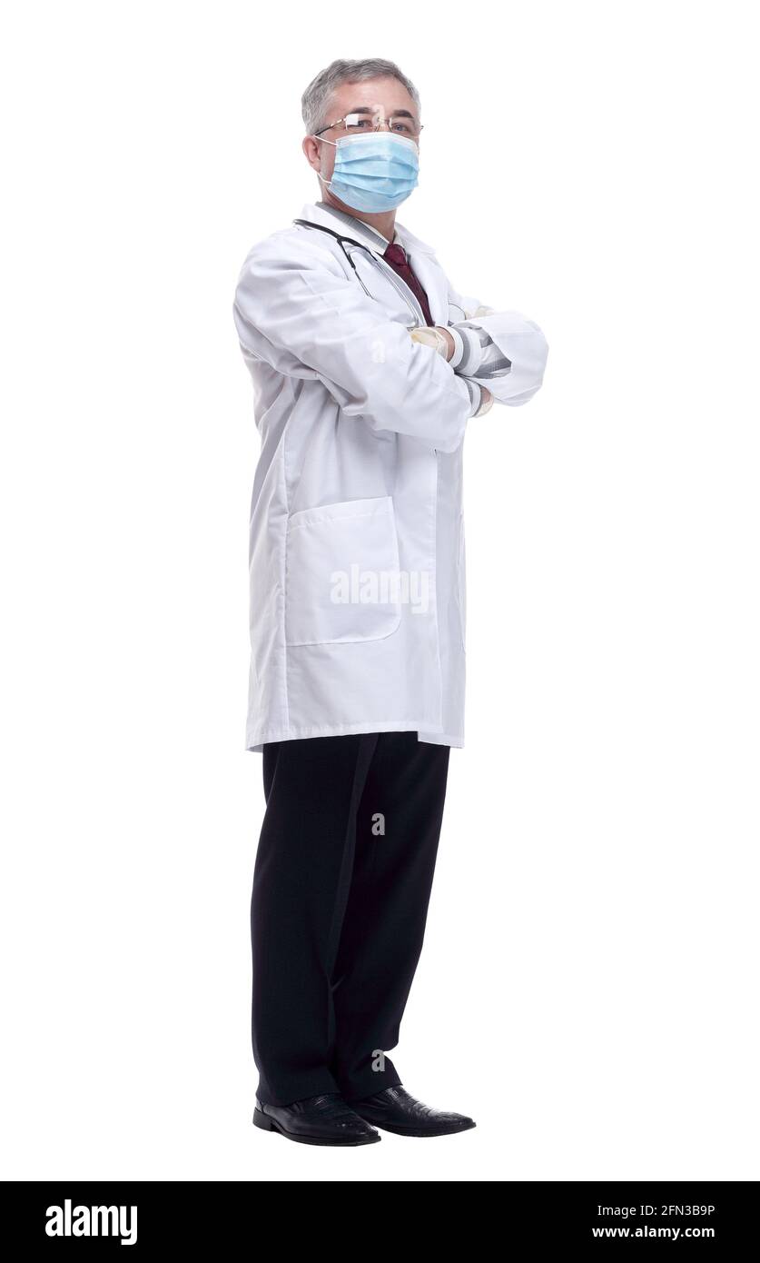 strict doctor in a protective mask pointing at you Stock Photo - Alamy