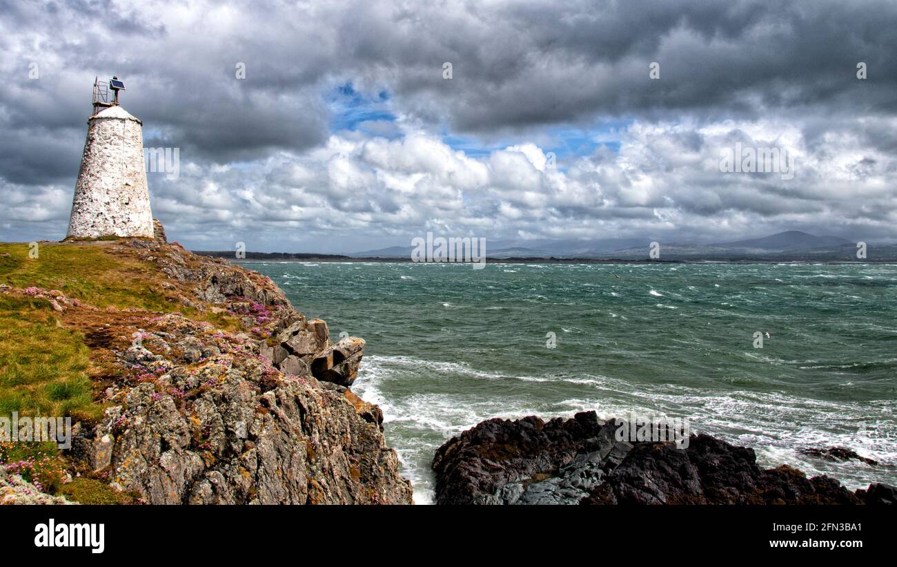 Ynys llanddwyn is a small tidal island off the west hi-res stock ...