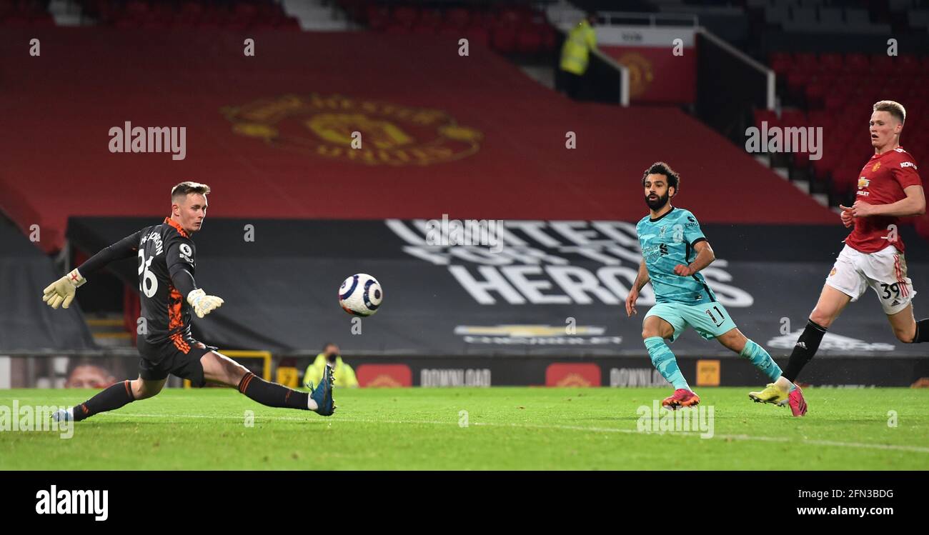 Liverpool's Mohamed Salah scores their fourth goal of the game during ...