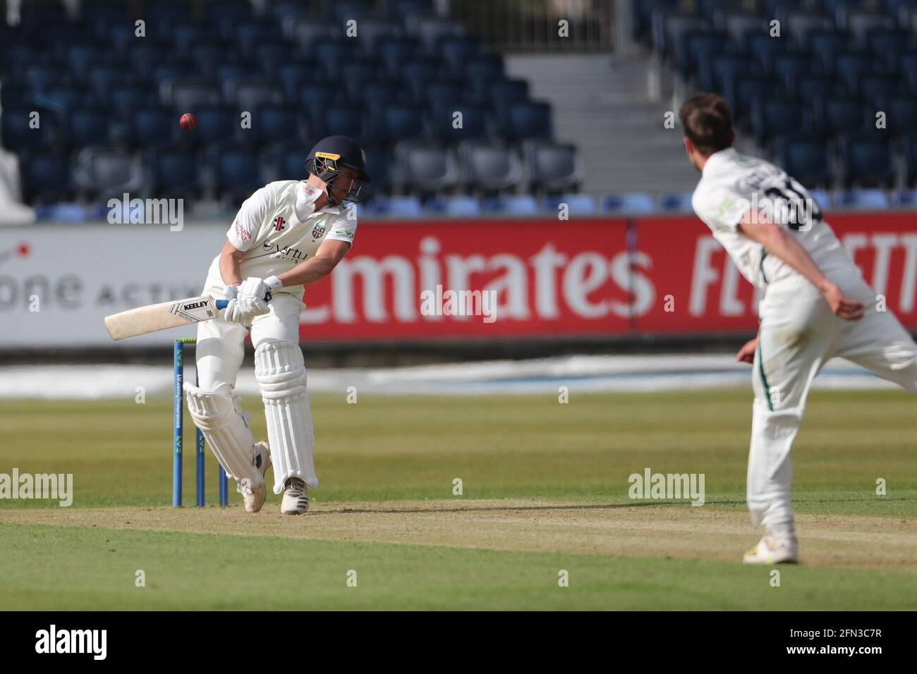CHESTER LE STREET, UK. MAY 13TH Durham's Brydon Carse batting against ...