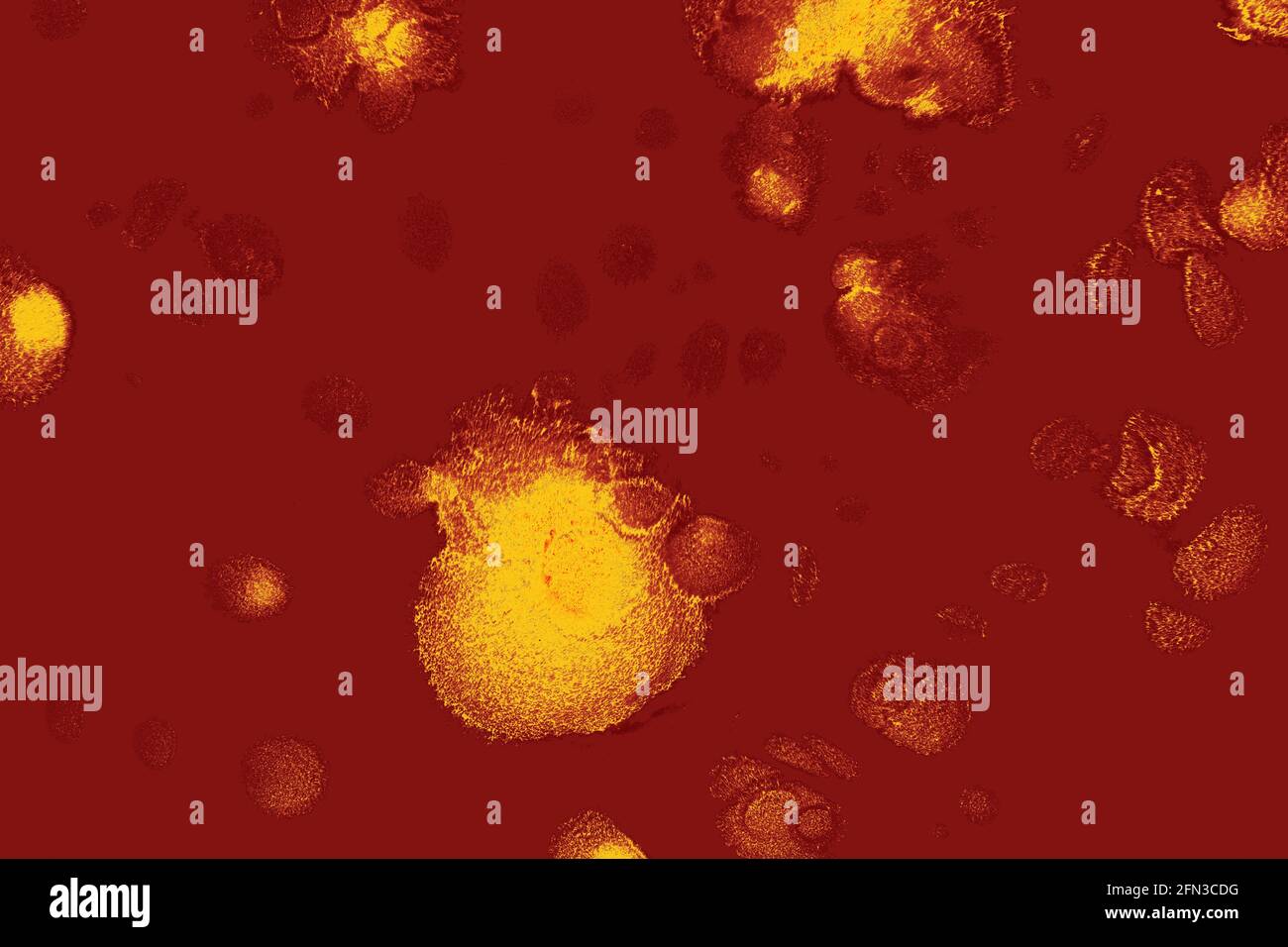 Abstract swirling circular illustration in yellow and brow colors ...