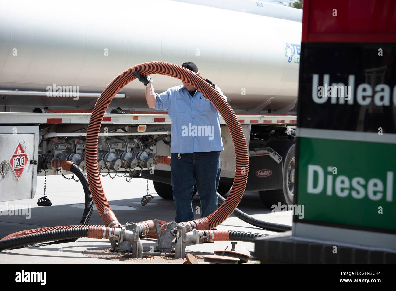 Canton, GA, USA. May 13 2021: : Terry Smith, a driver for Magellan ...