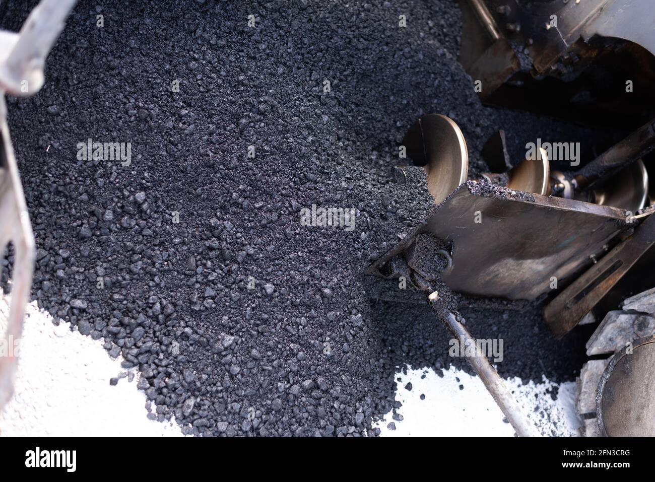 Details of industrial machinery working with asphalt, mixing bitumen ...