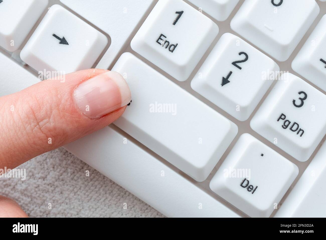 Business Lady Pointer Pressing Keybord Keys, Hand Touching Console ...