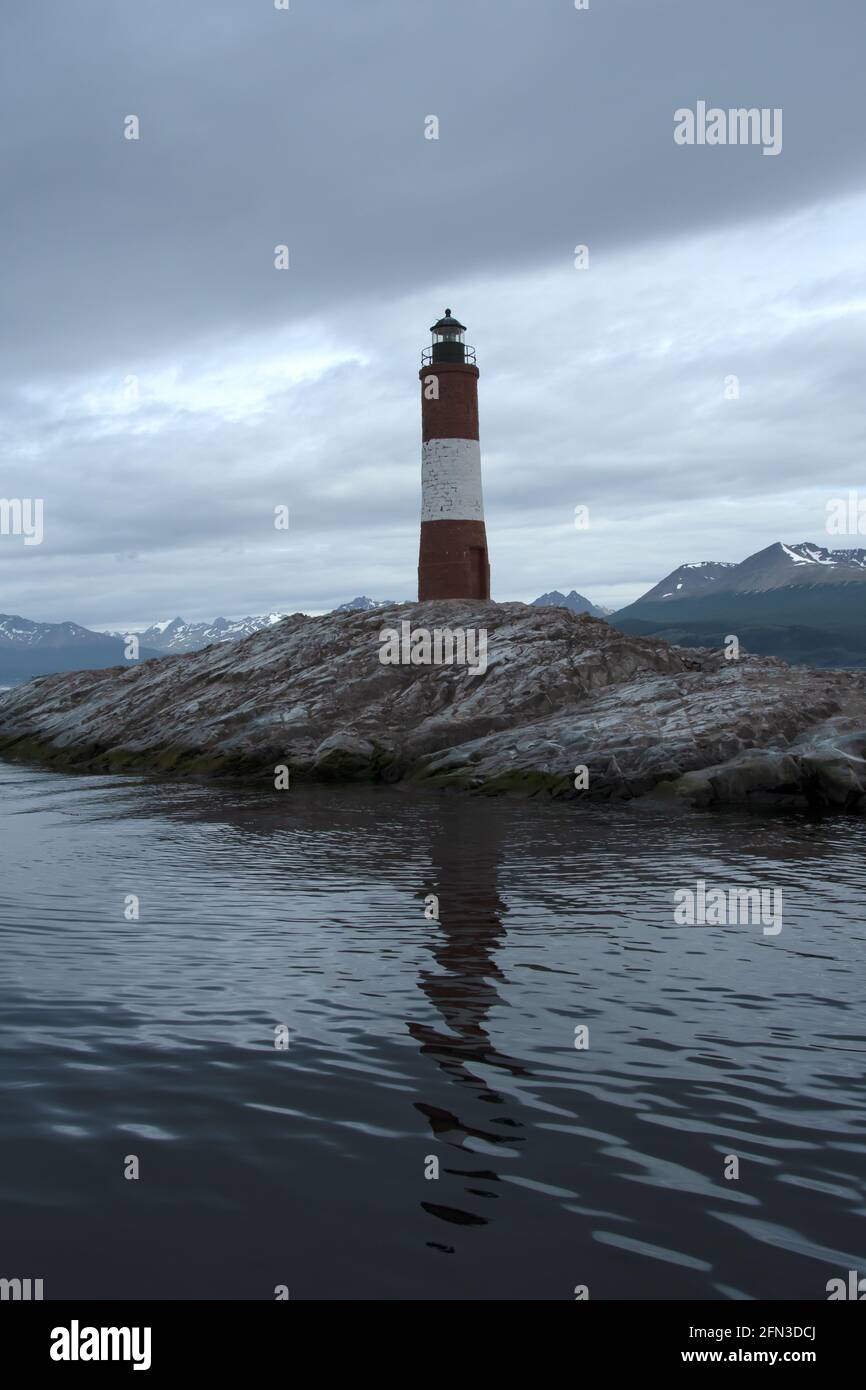 Les Eclaireurs Lighthouse in the Beagle Channel, in Argentina Stock ...