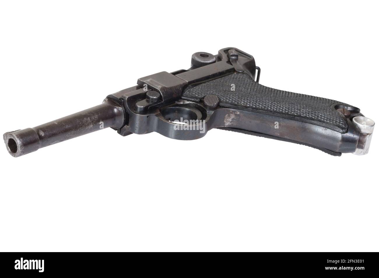 Luger P08 Parabellum handgun isolated on white background Stock Photo ...