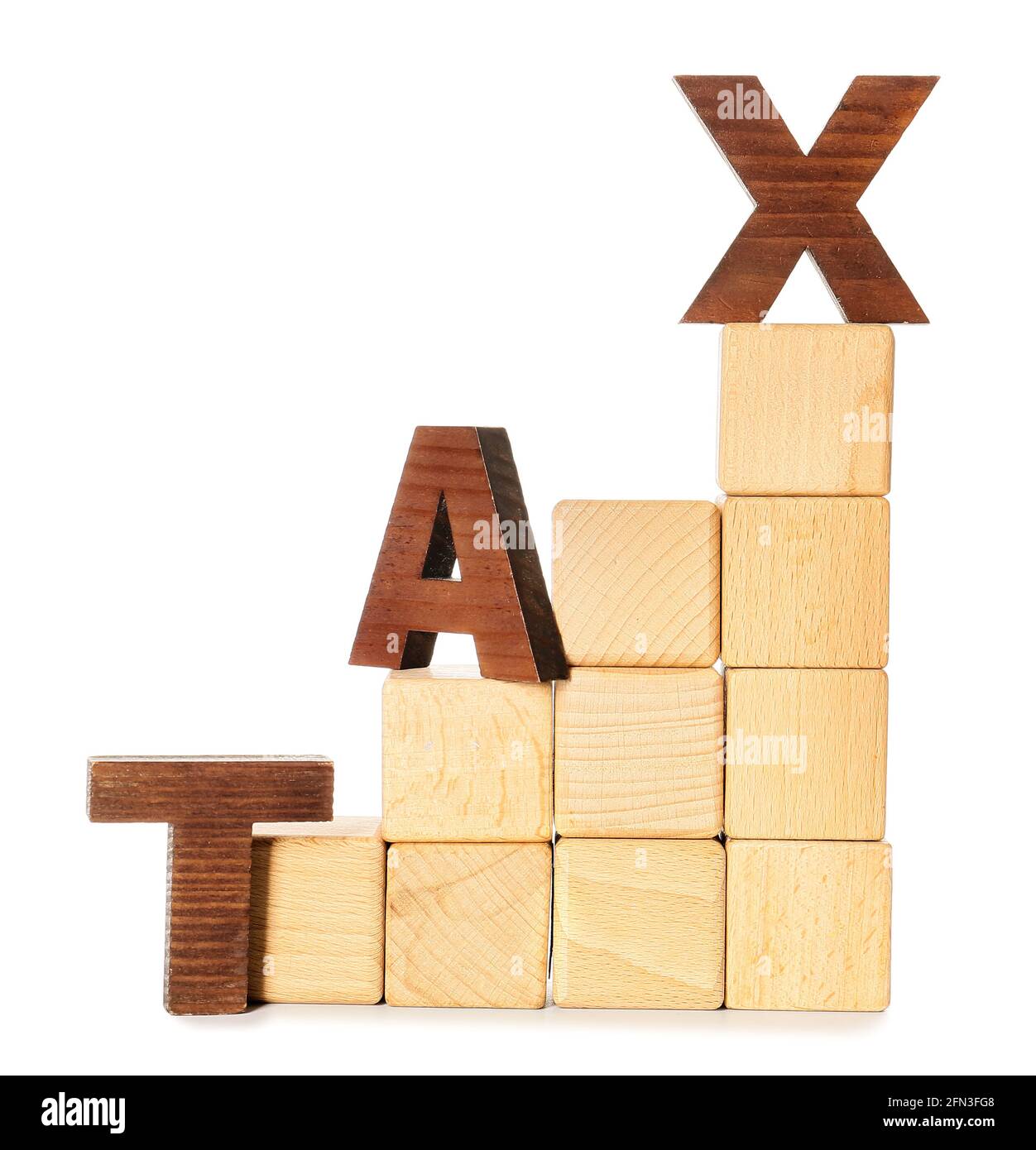 Word TAX with cubes on white background Stock Photo - Alamy