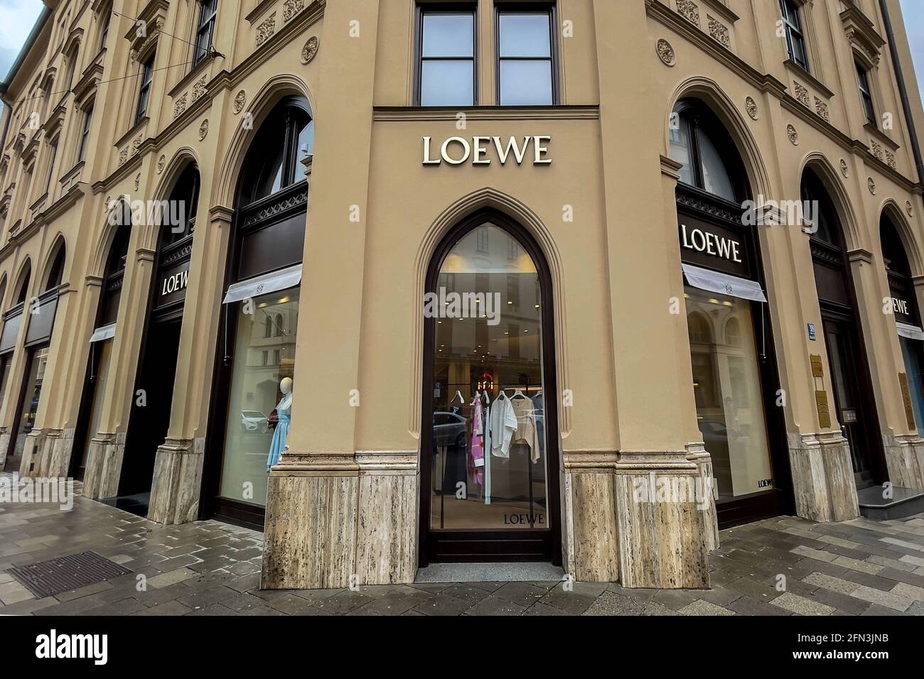 Loewe store sign in Munich town center Stock Photo - Alamy