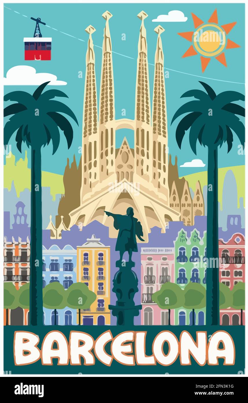Downtown barcelona Cut Out Stock Images & Pictures - Alamy