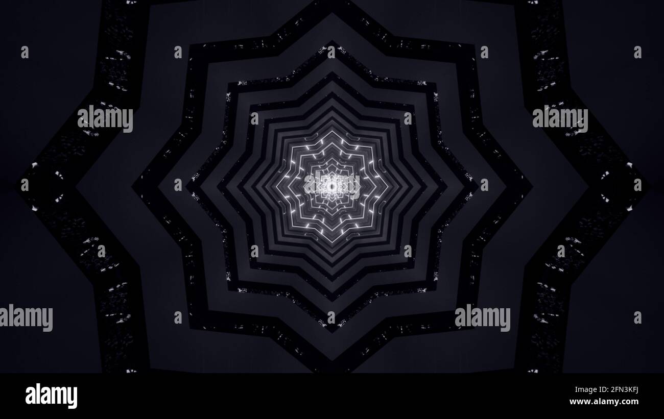 3D rendering of a futuristic background with dark geometric shapes and ...