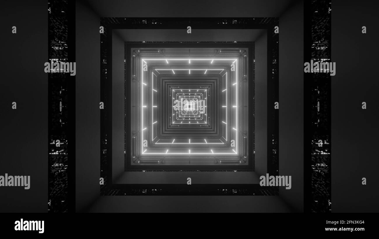 3D rendering of a futuristic background with dark geometric shapes and ...