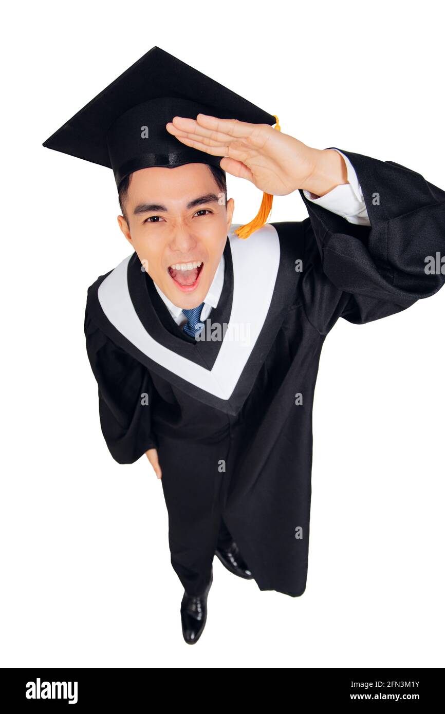 Happy winner portrait young Cut Out Stock Images & Pictures - Alamy