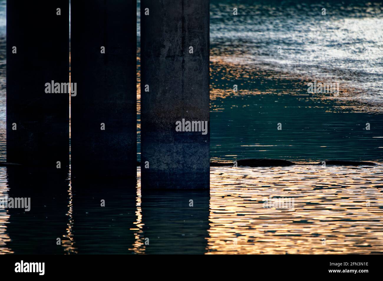 Symmetrical Shapes reflections and sunset Stock Photo - Alamy