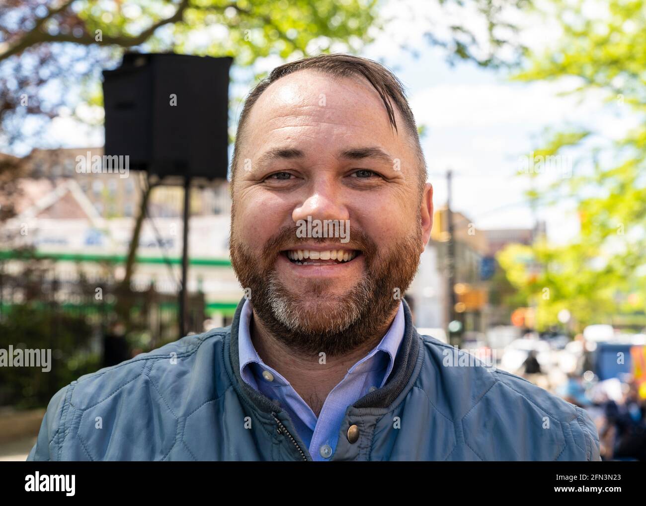 New York, NY - May 13, 2021: Corey Johnson attends Mayor Bill de Blasio ...