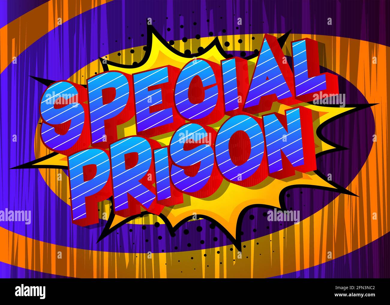 Special Prison - comic book word on colorful pop art background. Retro ...