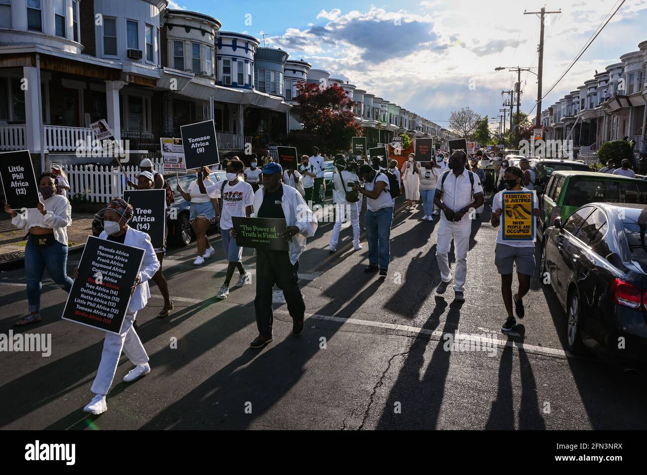 Philadelphia, USA. 13th May, 2021. West Philadelphia residents marched ...