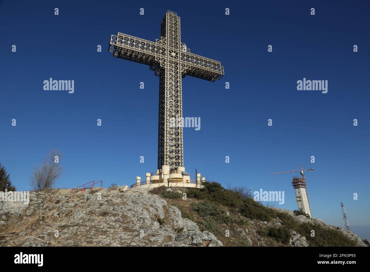 Millennium Cross at Vodno Hill in Skopje, Macedonia. Millennium Cross ...
