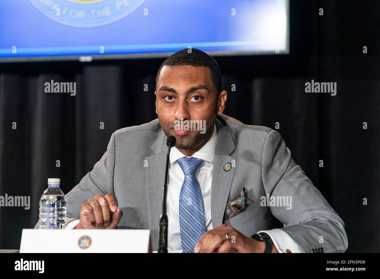 New York, NY - May 13, 2021: Jamaal Bailey attends Governor Andrew ...