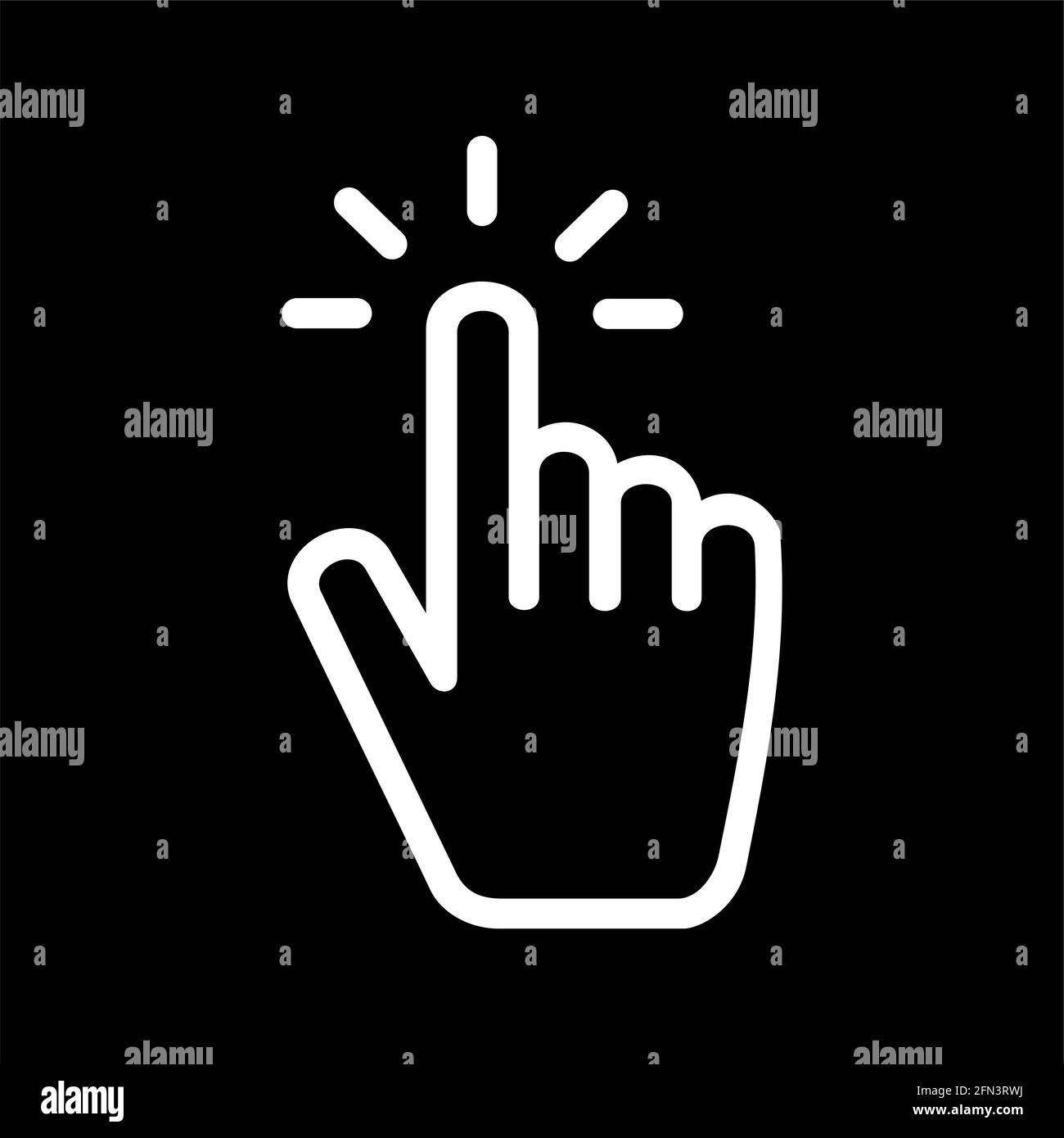 Finger touch point icon hi-res stock photography and images - Alamy