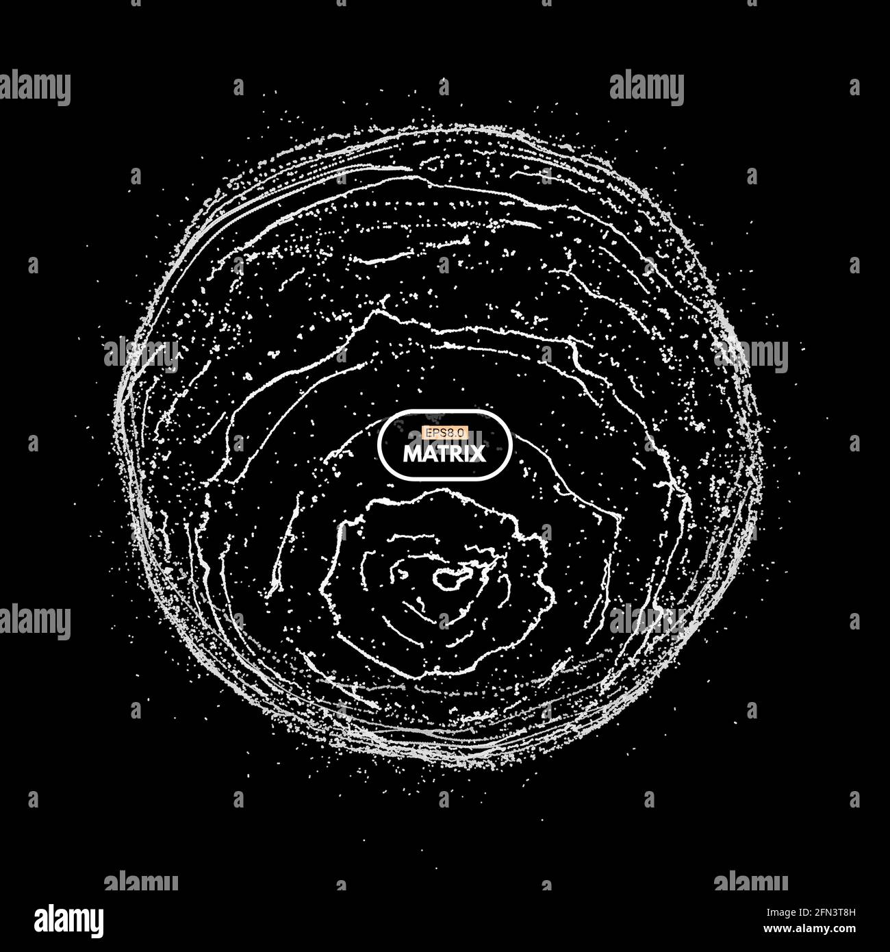 3d abstract sphere. Array with dynamic particles. Modern science and technology element. Vector ...