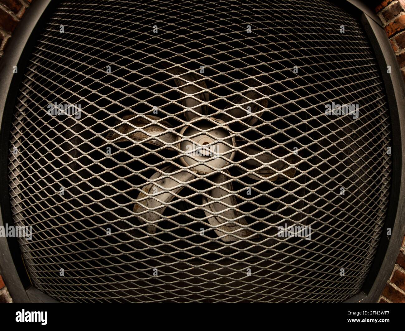 Old ventilation fan in an industrial building. (Urban decay series ...
