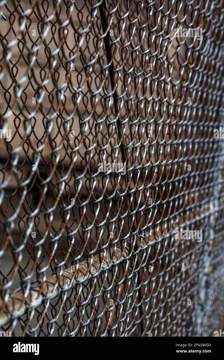 Old rusted chain link fence (Urban decay series Stock Photo - Alamy