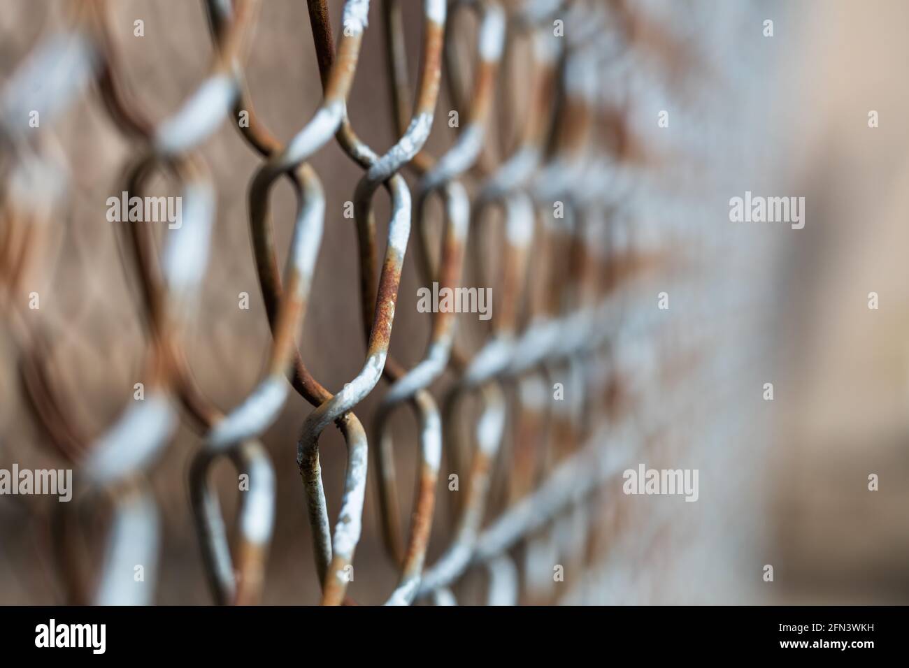 closeup of rusted chain link fence (Urban decay series Stock Photo - Alamy