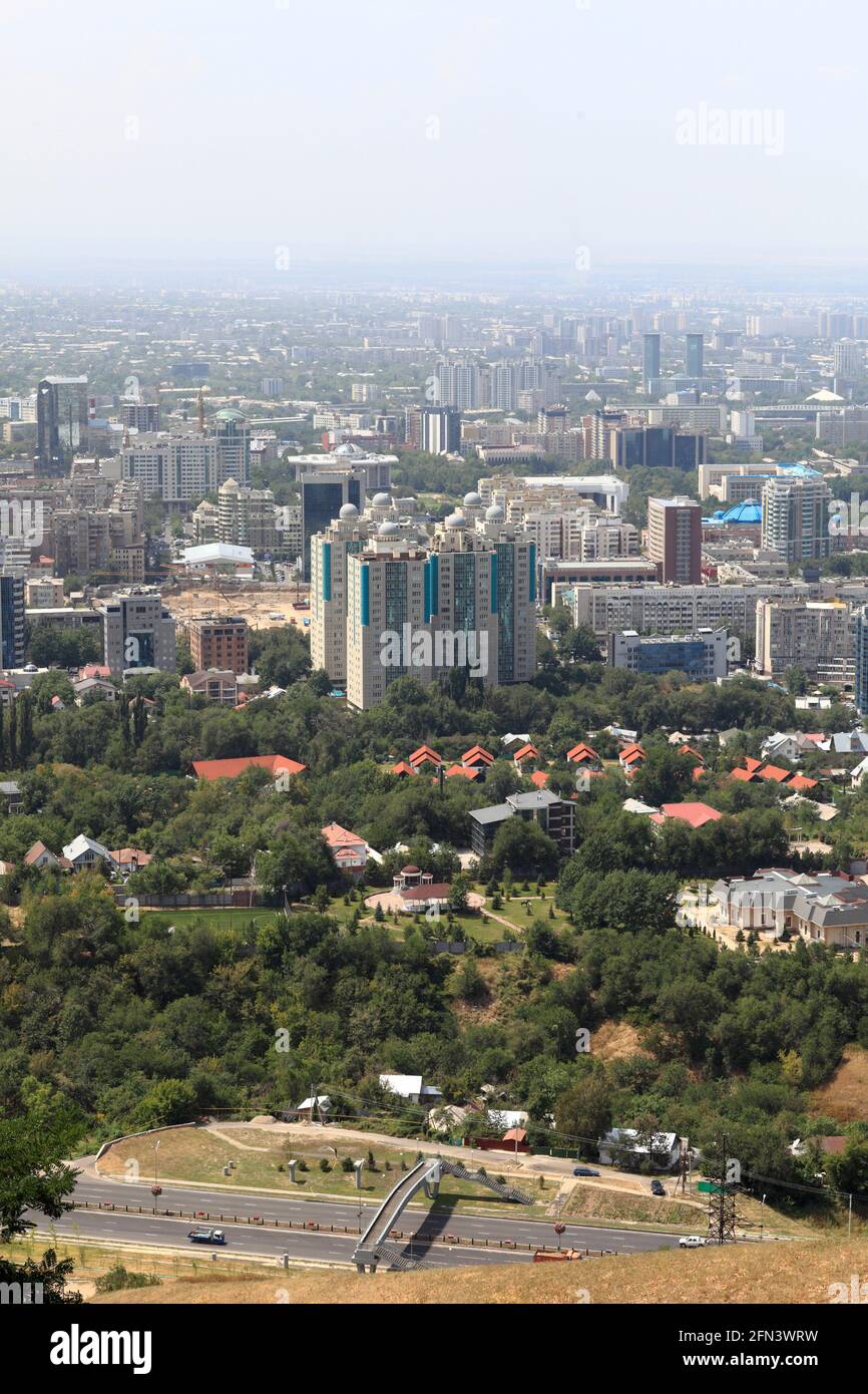 Aerial view of Almaty in summer, Southern Kazakhstan Stock Photo - Alamy