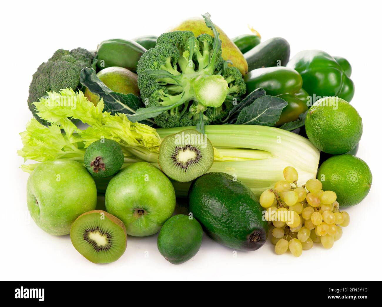 fresh vegetables with leaves isolated on white background Stock Photo ...