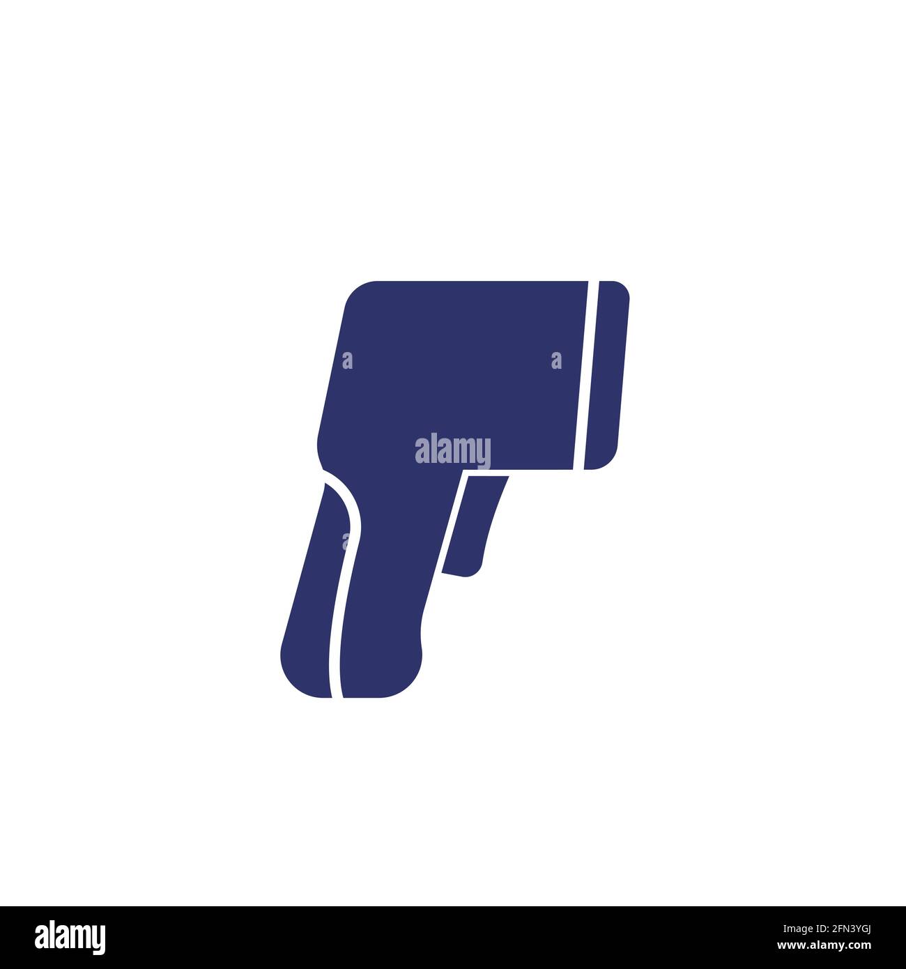 infrared thermometer gun icon on white, vector Stock Vector Image & Art ...