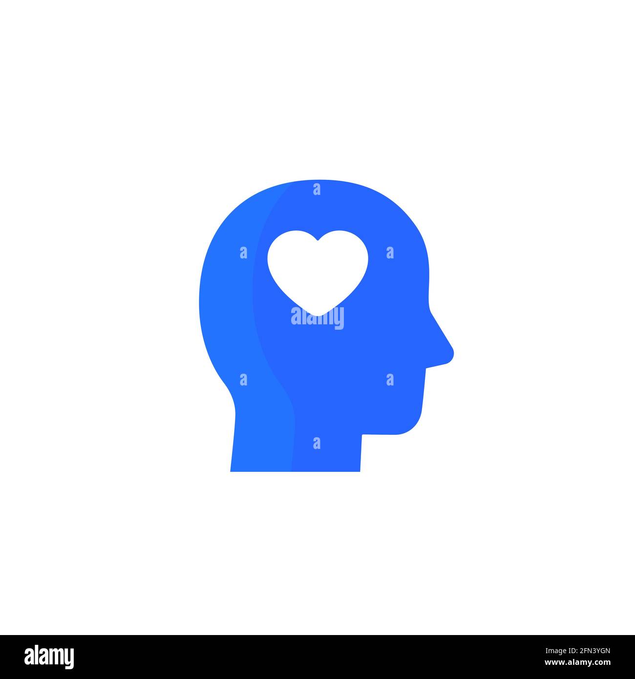 Head and heart vector icon Stock Vector Image & Art - Alamy