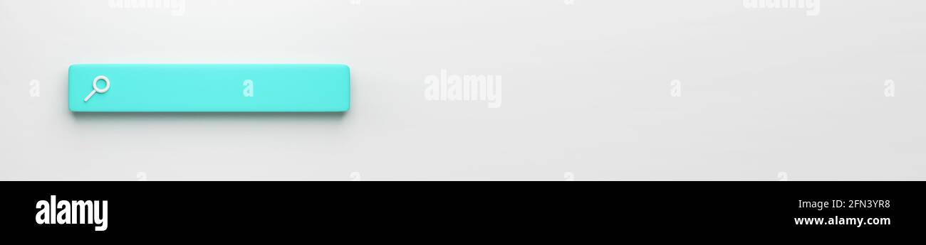 Blue search bar on white background. UI UX Design. Search engines ...