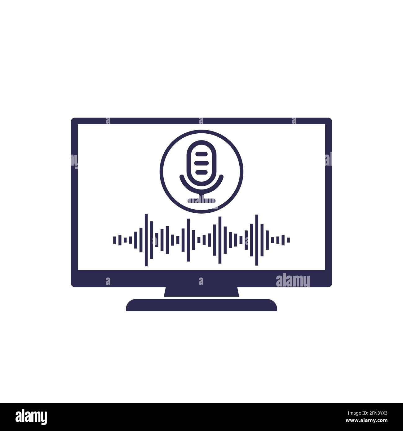 voice recognition in tv, vector icon Stock Vector Image & Art - Alamy