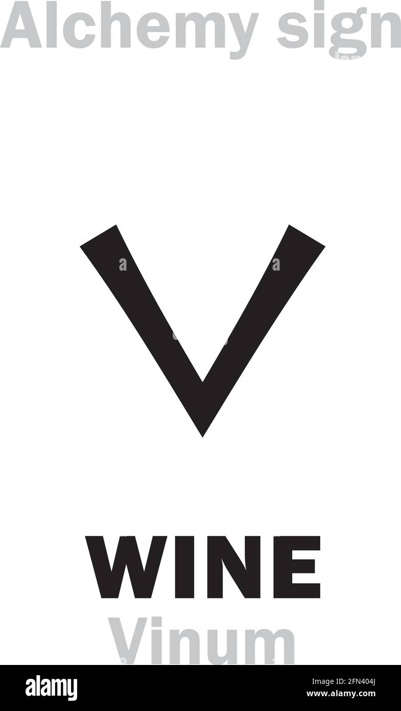 Alchemy Alphabet: WINE (Vinum), alcoholic drink from fermented grape ...