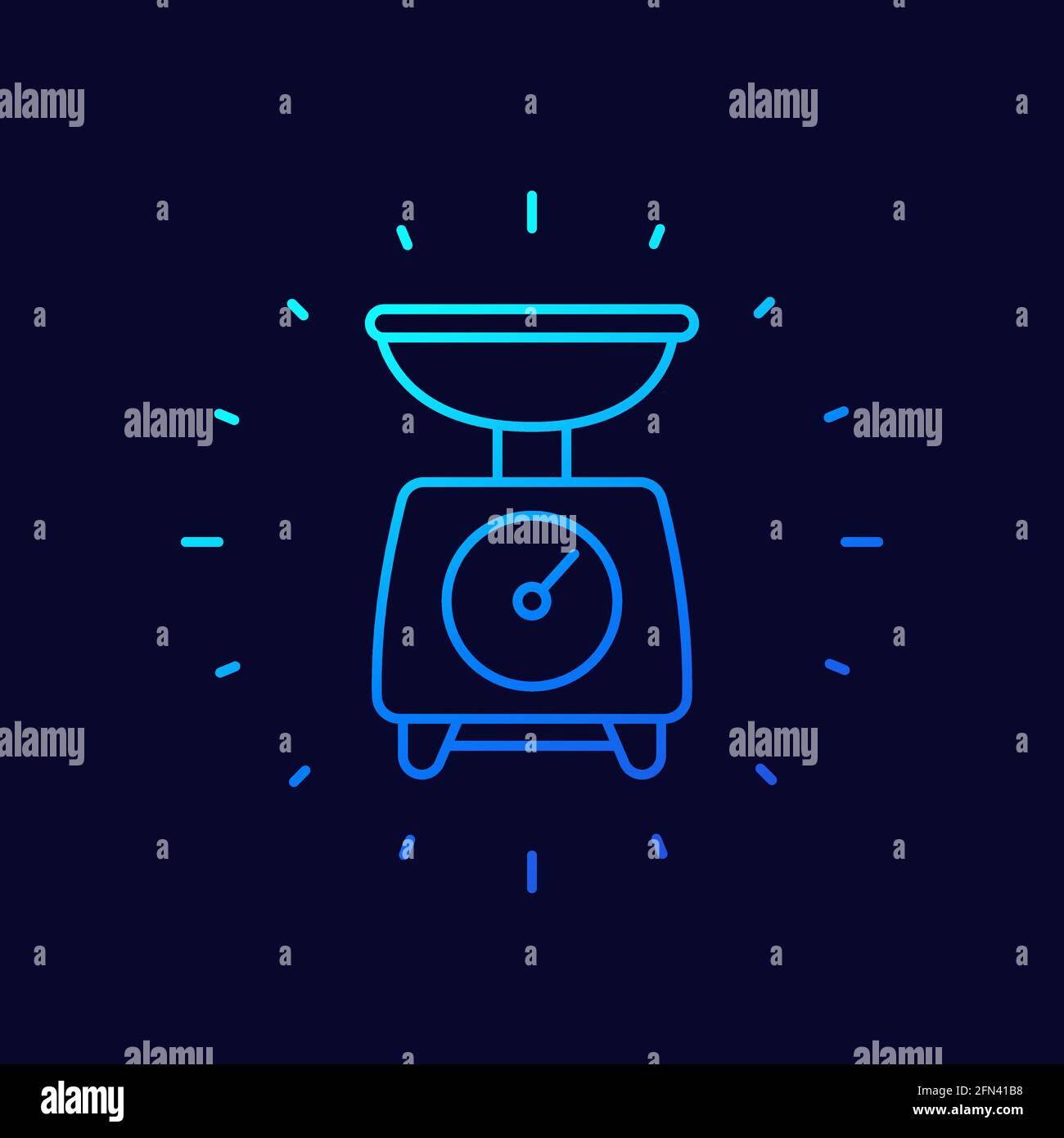 food scales line vector icon Stock Vector Image & Art - Alamy