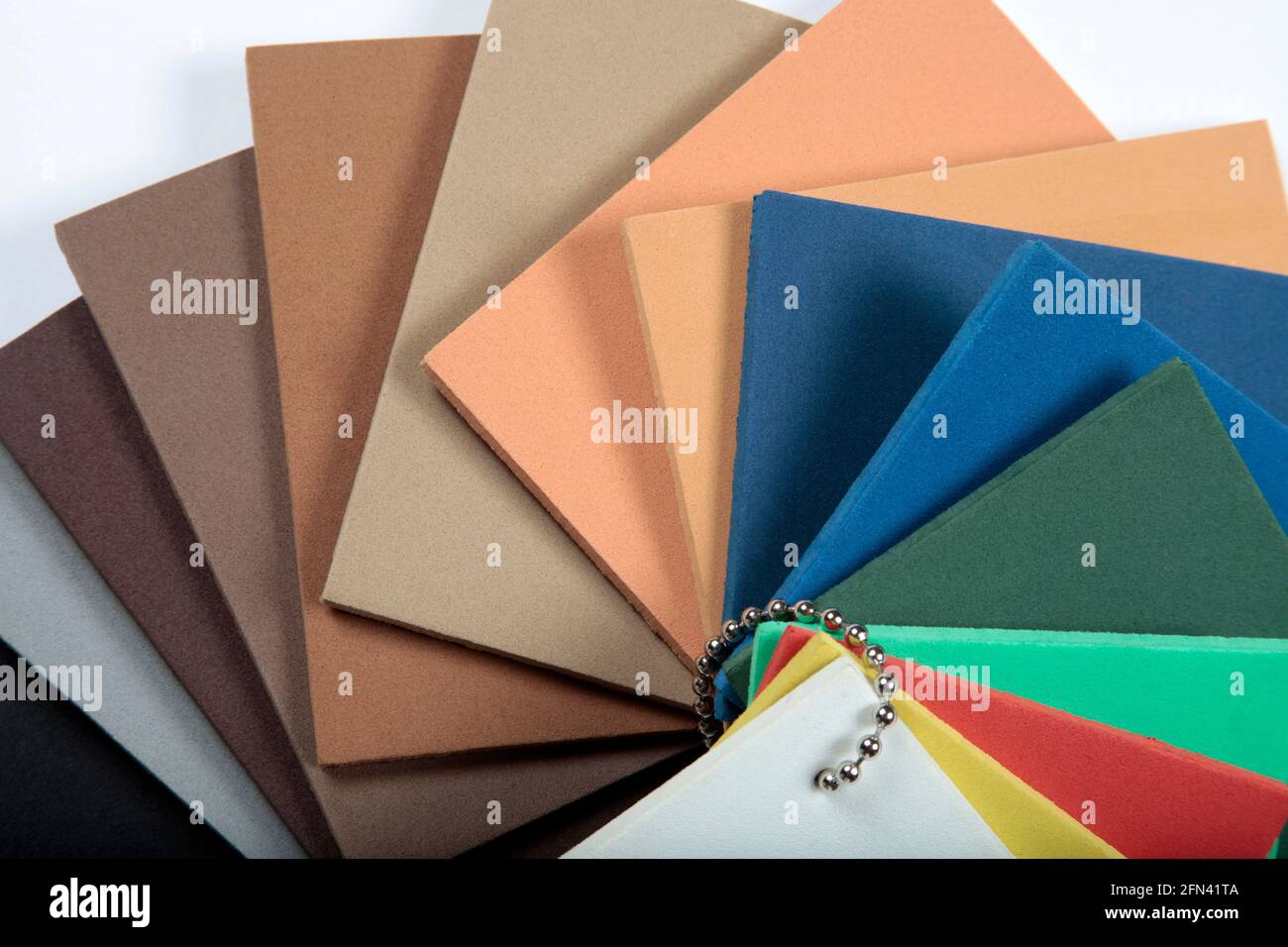 Colour swatches book isolated on white background Stock Photo - Alamy